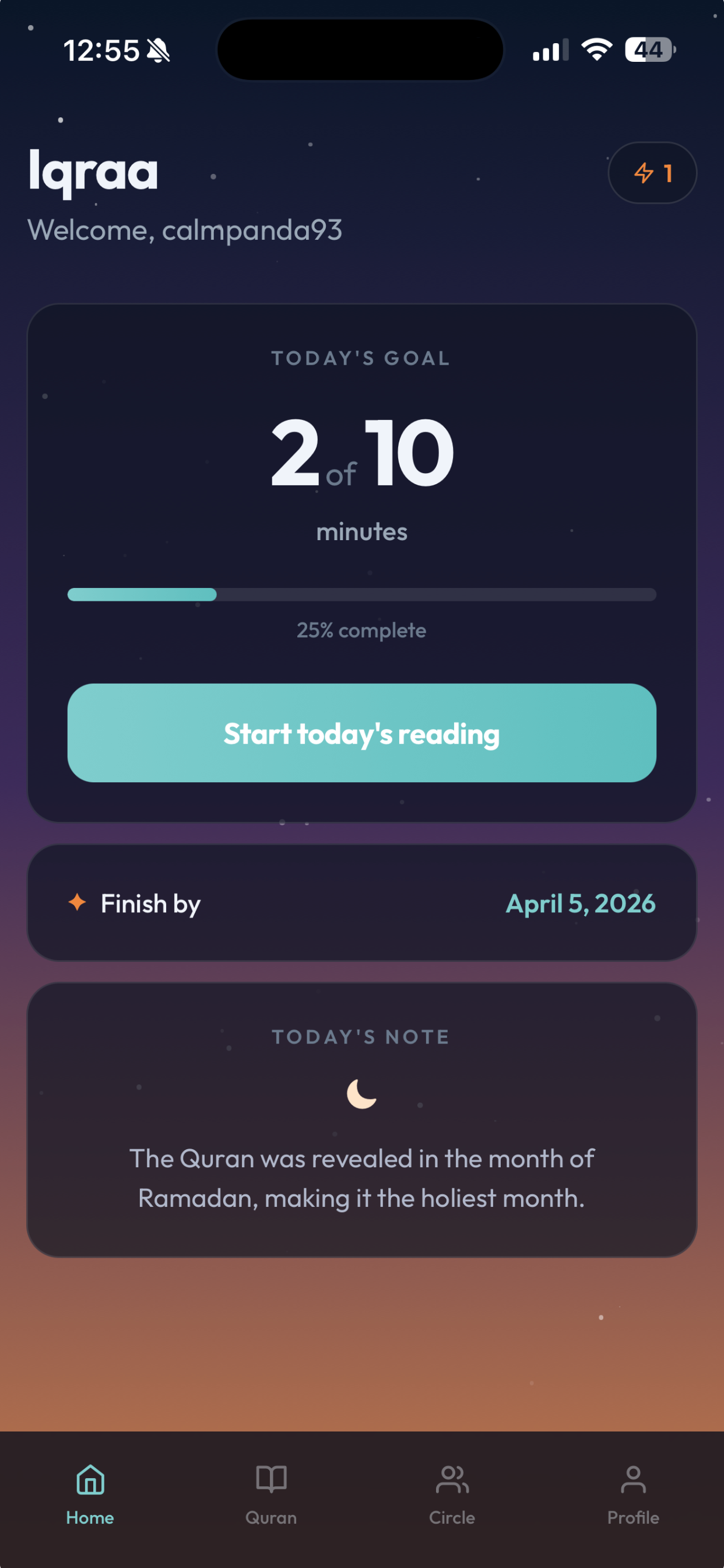 Iqraa - Build Your Daily Quran Reading Habit